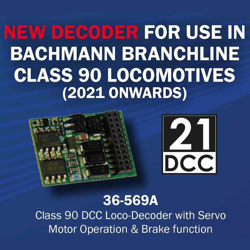 Bachmann Europe plc - Class 90 DCC Loco-Decoder with Servo Motor Operation & Brake function